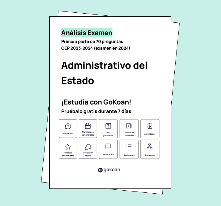 Análisis del examen de Administrativo del Estado OEP 2023+2024 | Descarga gratuita